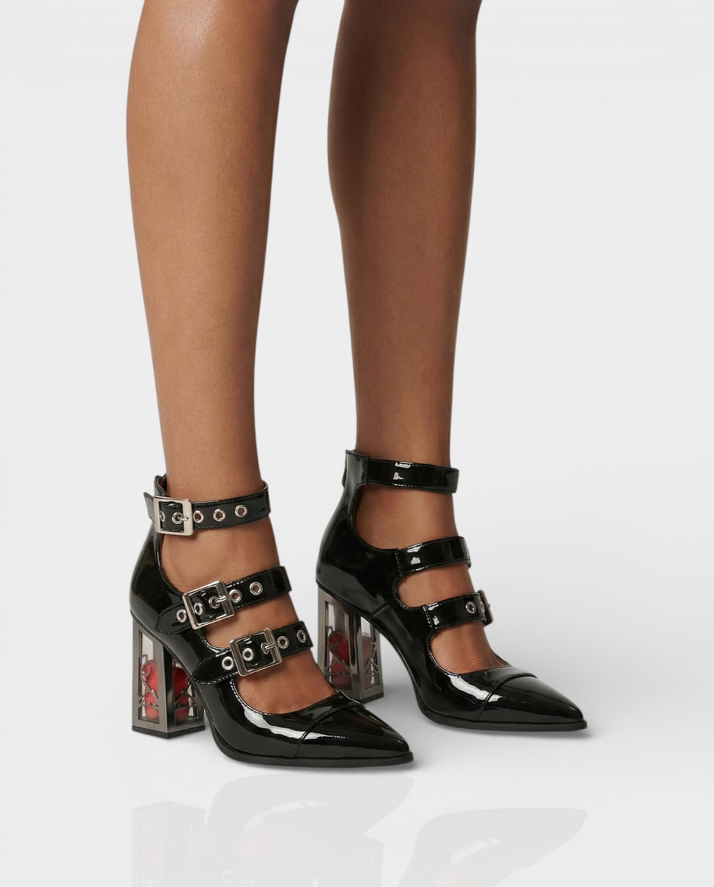 MARIBEL Sharp Toe Gothic Clasp Heels Tall Heel – Celestia