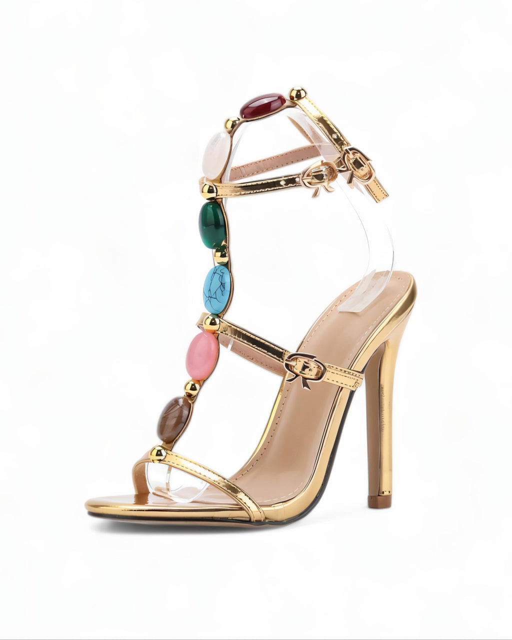 KARA Stiletto Gemstone Heels – Celestia